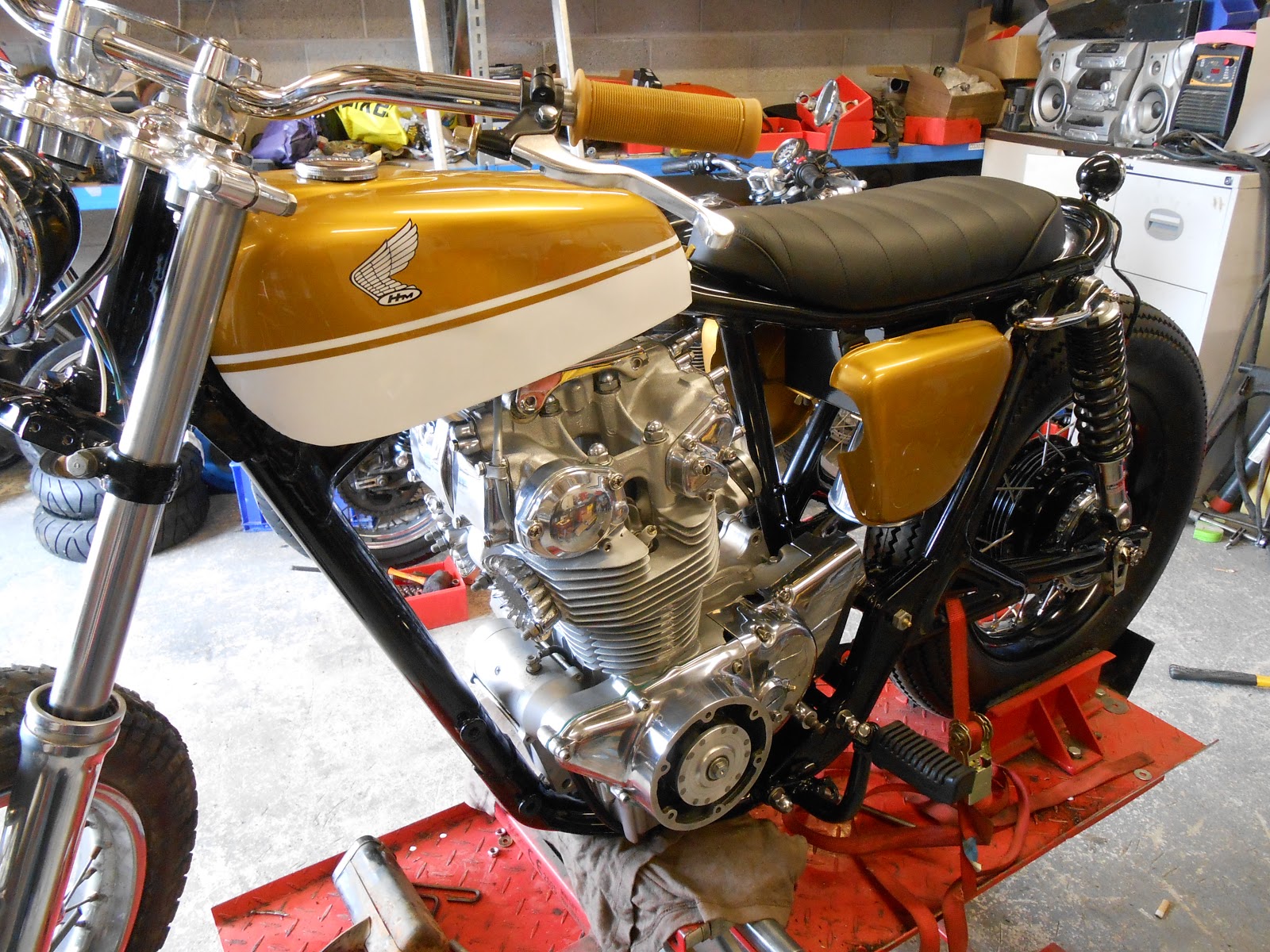 down and out cafe racers: my honda cb450 gets its new engine . on its ...