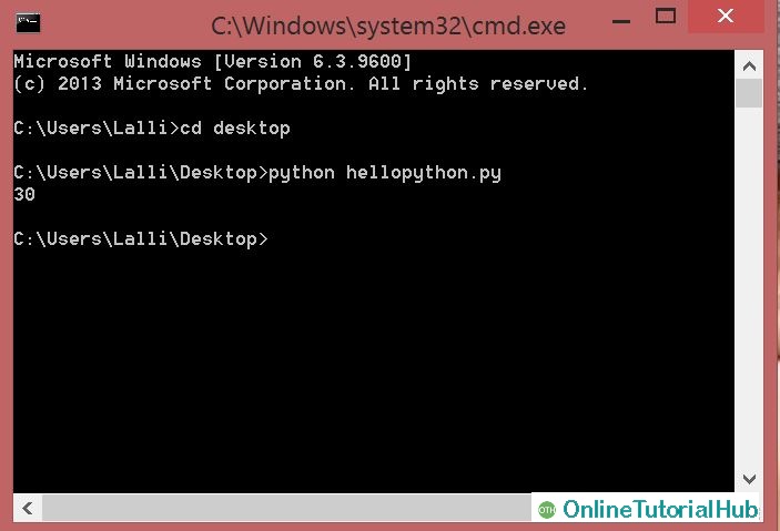 Python # 6 - Execution of Python - OnlineTutorialHub