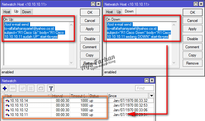 Job Experience 4 - Monitoring Jaringan Menggunakan Netwatch Mikrotik ...