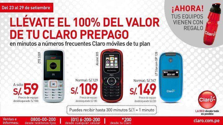 CLARO QUE TIENES MAS: Equipos Prepago en Promoción