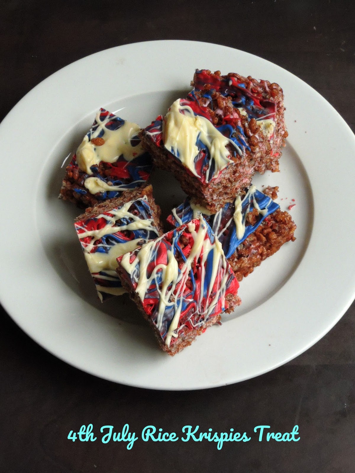 Priya's Versatile Recipes: 4th July Rice Krispies Treat