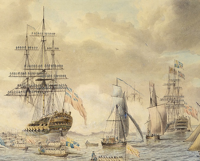British Tars, 1740-1790: George III Reviewing the Fleet at Spithead, 1773