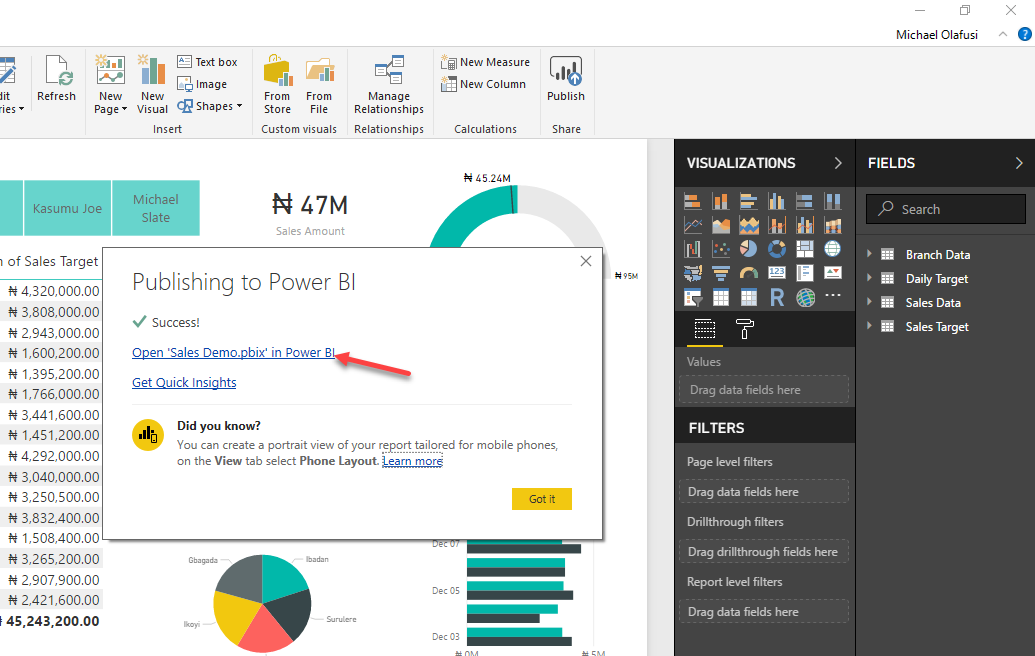 Sample Power BI Project On Analysing Sales Data By Branch, Product And ...