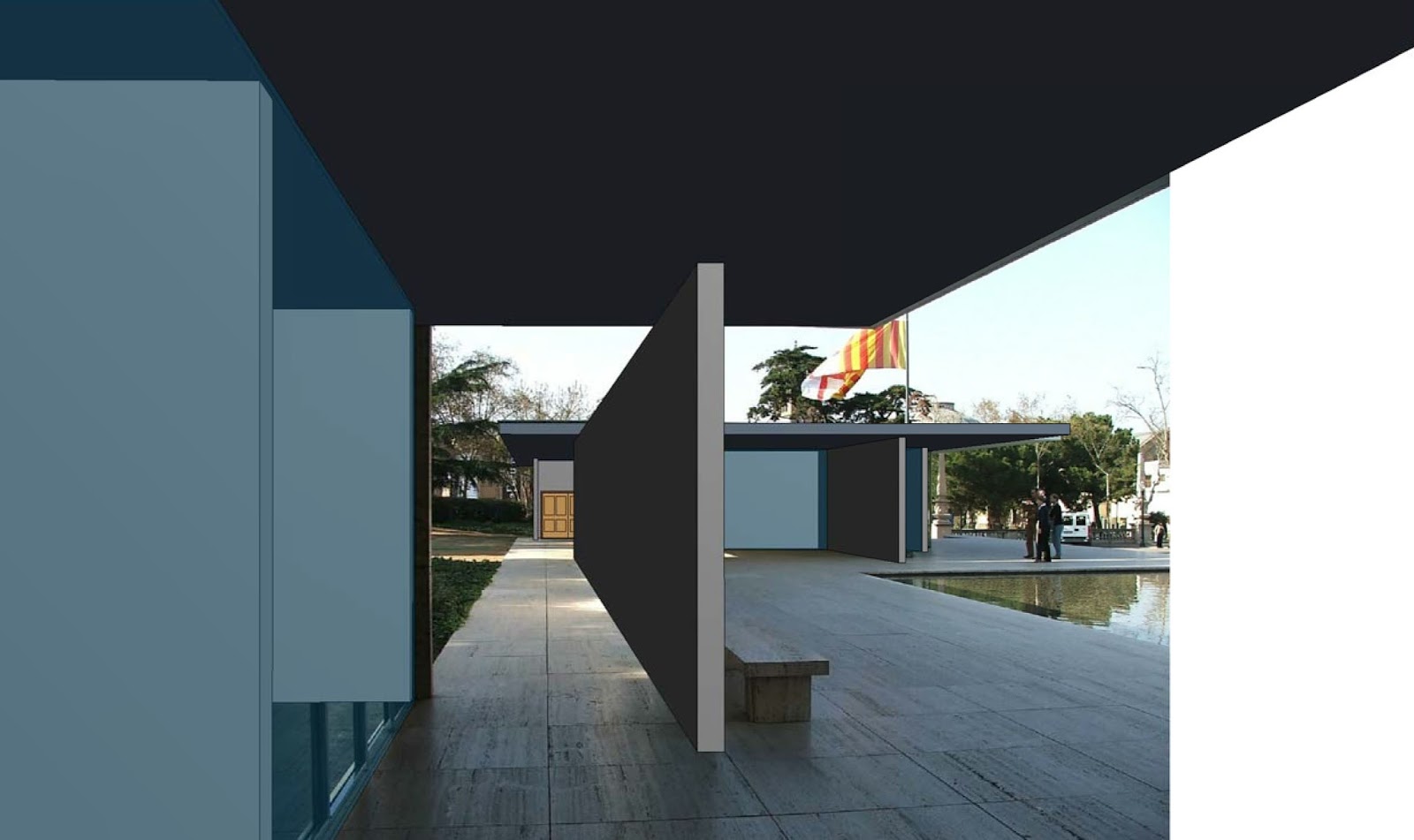 MinSoo Kang ARCH678I: Day 1 Barcelona Pavilion: Perspective overlays ...