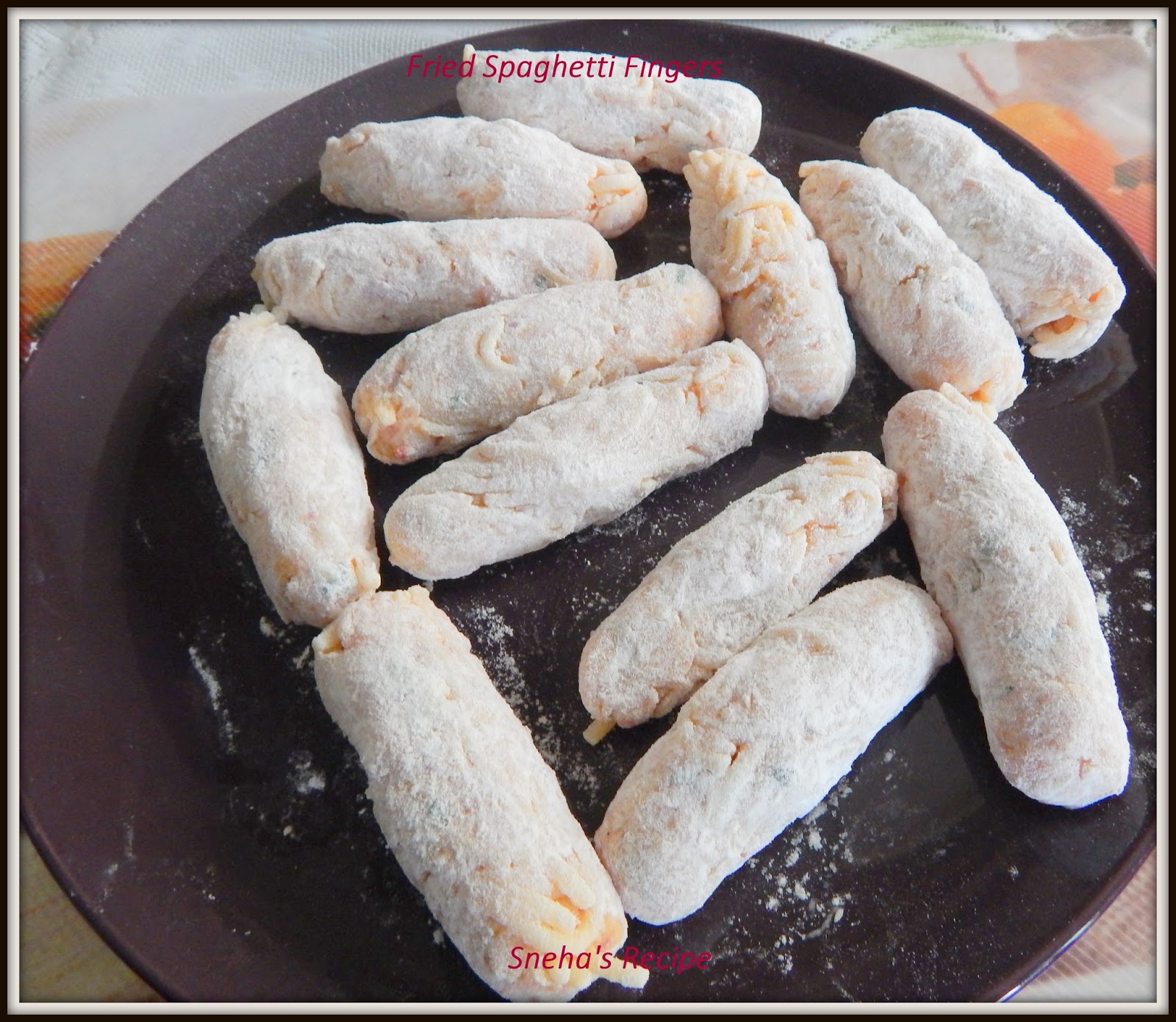 Fried Spaghetti Fingers - Sneha's Recipe