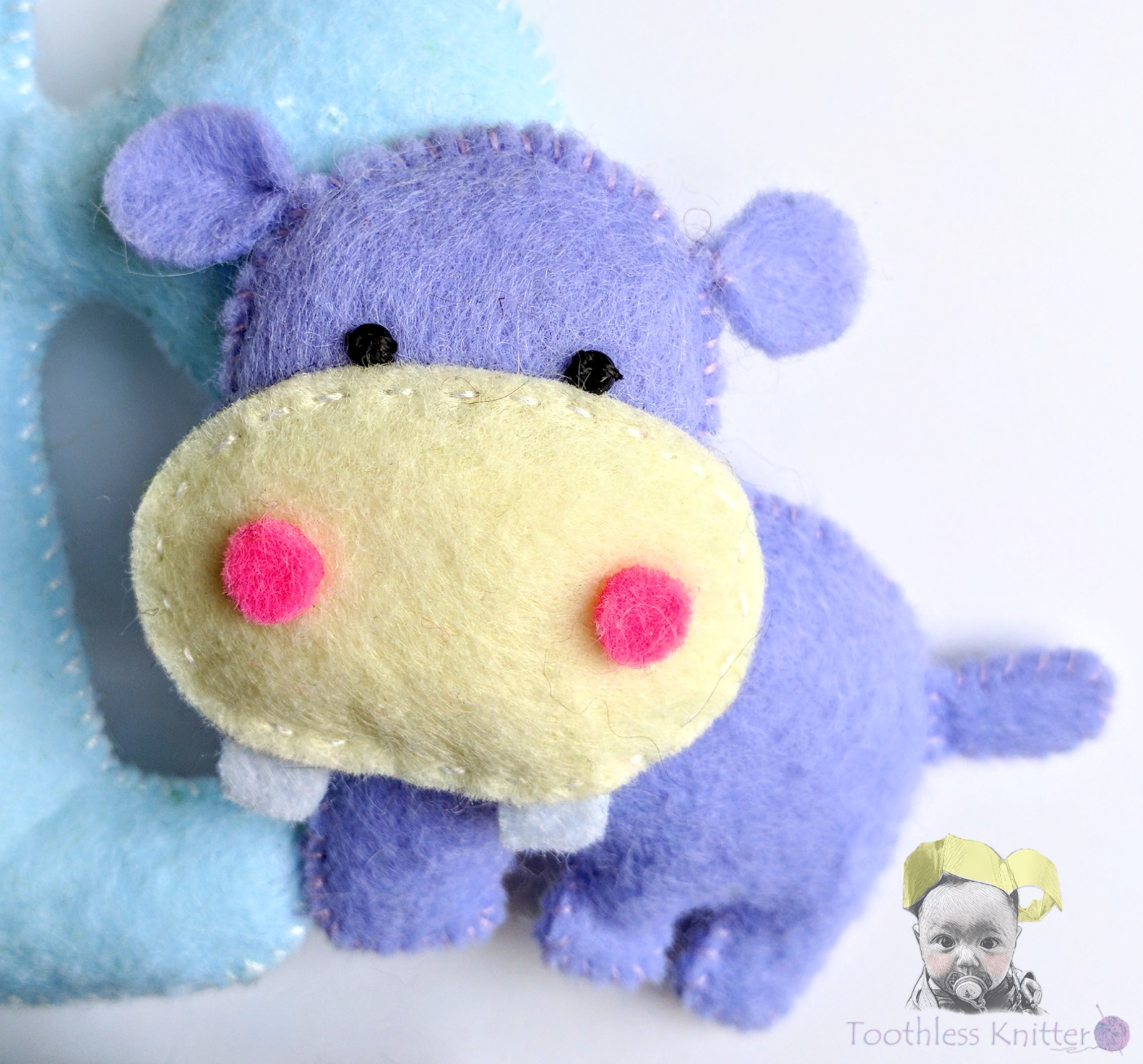 Toothless Knitter Felt Baby Name Banner Hippo toothless-knitter-felt-baby-name-banner-hippo