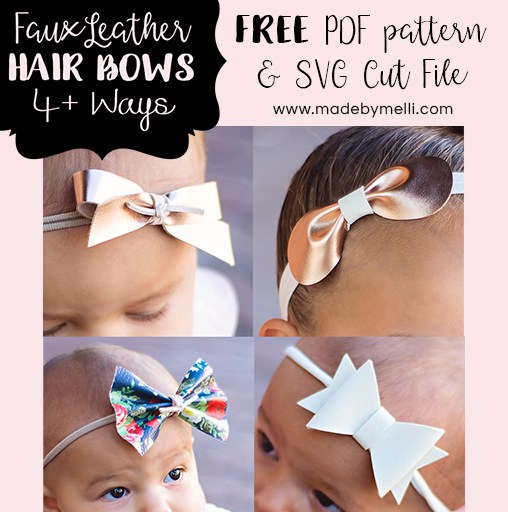 Fields Of Heather: Free Templates & SVGS For Faux Leather Hair Bows