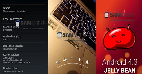 Un Galaxy S4 Google Play Edition (GT-I9505G) tournant sous Android 4.3 ...
