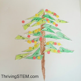 Thriving STEM: Adding Doubles Christmas Tree Math Puzzle for Kindergarten