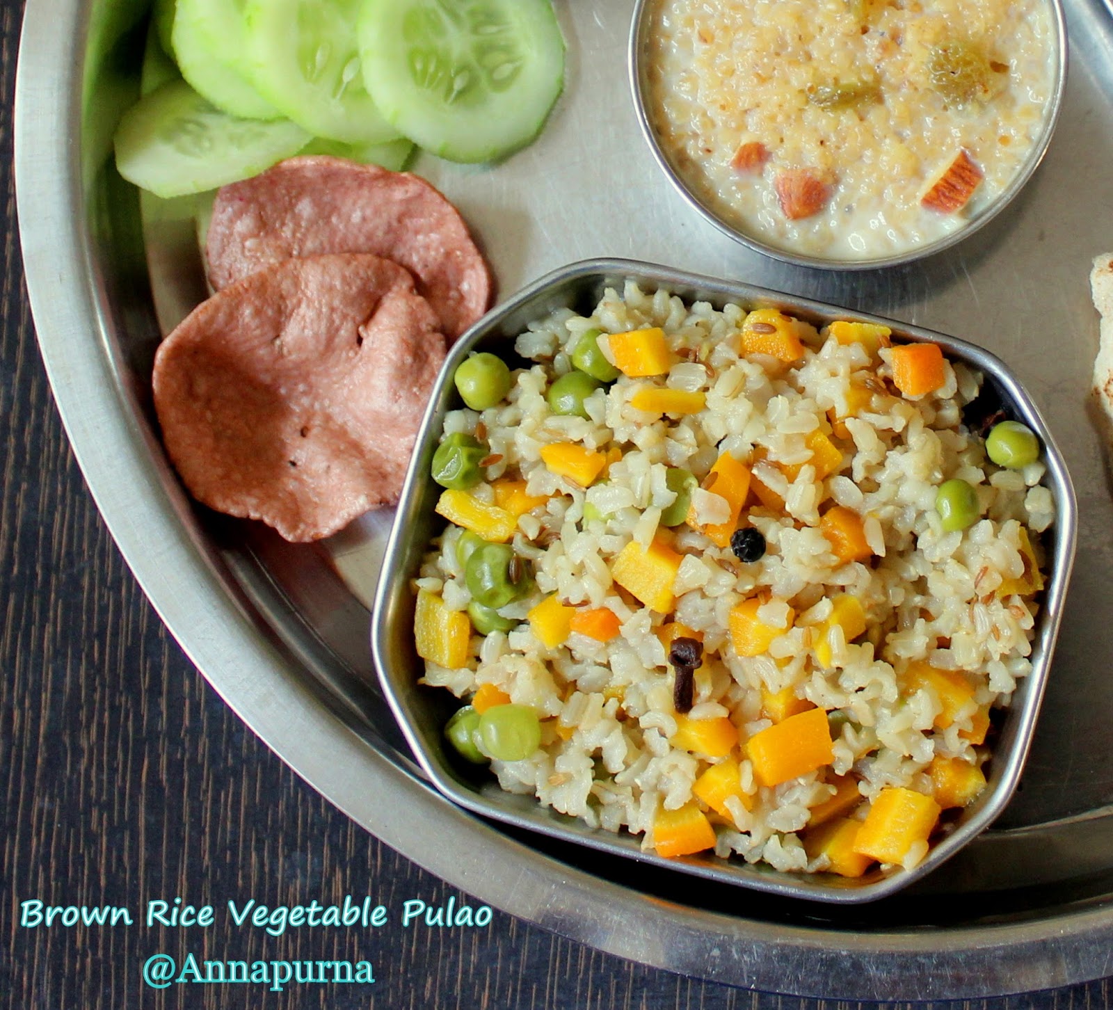 Annapurna: Simple Vegetarian Platter / Cooking with 1 Teaspoon Oil ...