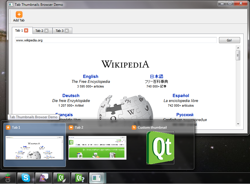 Yet another coding blog: Windows 7 Taskbar Extensions in Qt: Tab Thumbnails