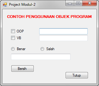 Contoh Program sederhana Visual Basic