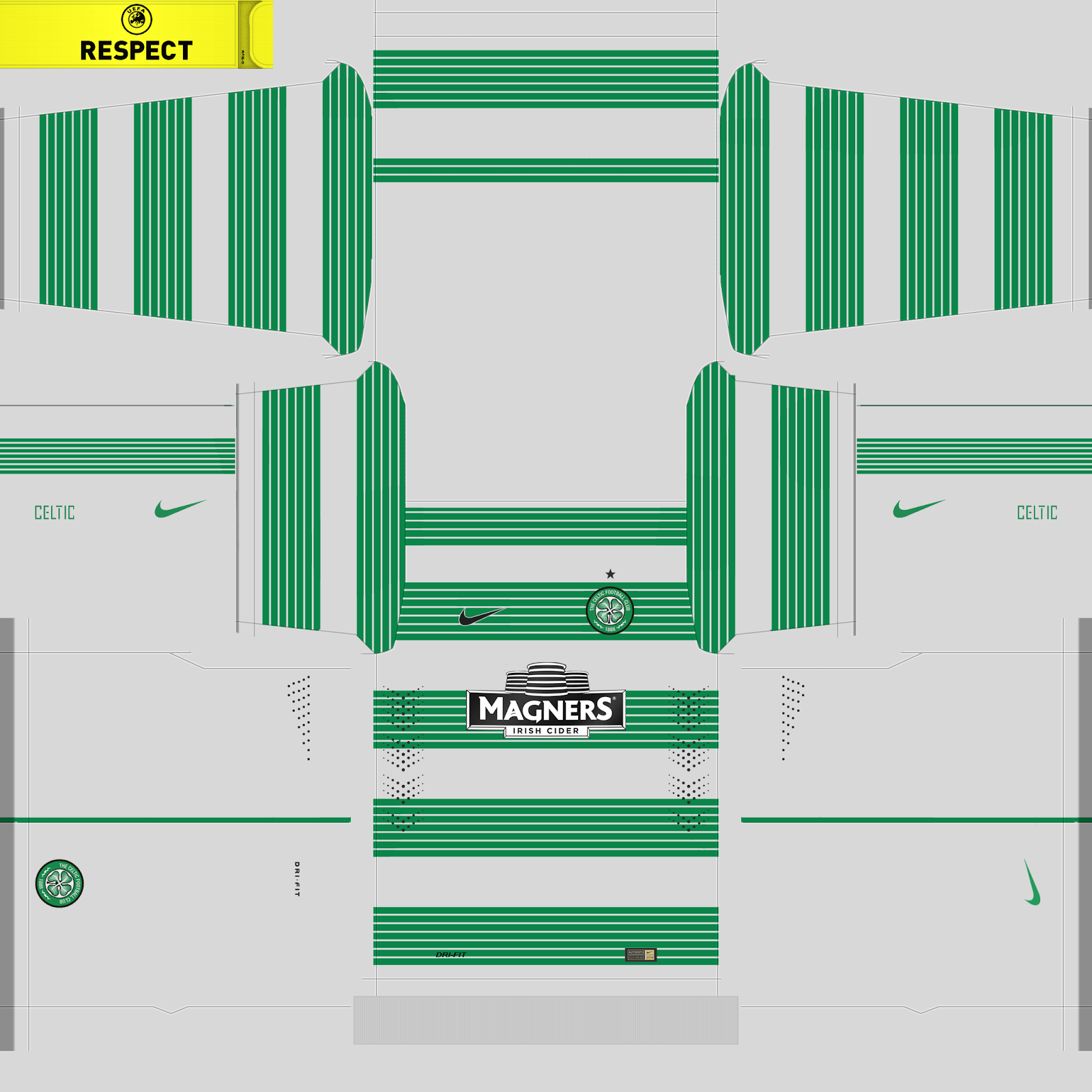 PES 2015 - EDIT: PES 2016 - Celtic - UNIFORME PS4
