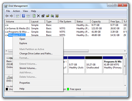 Make disk Partitions on your Pc.