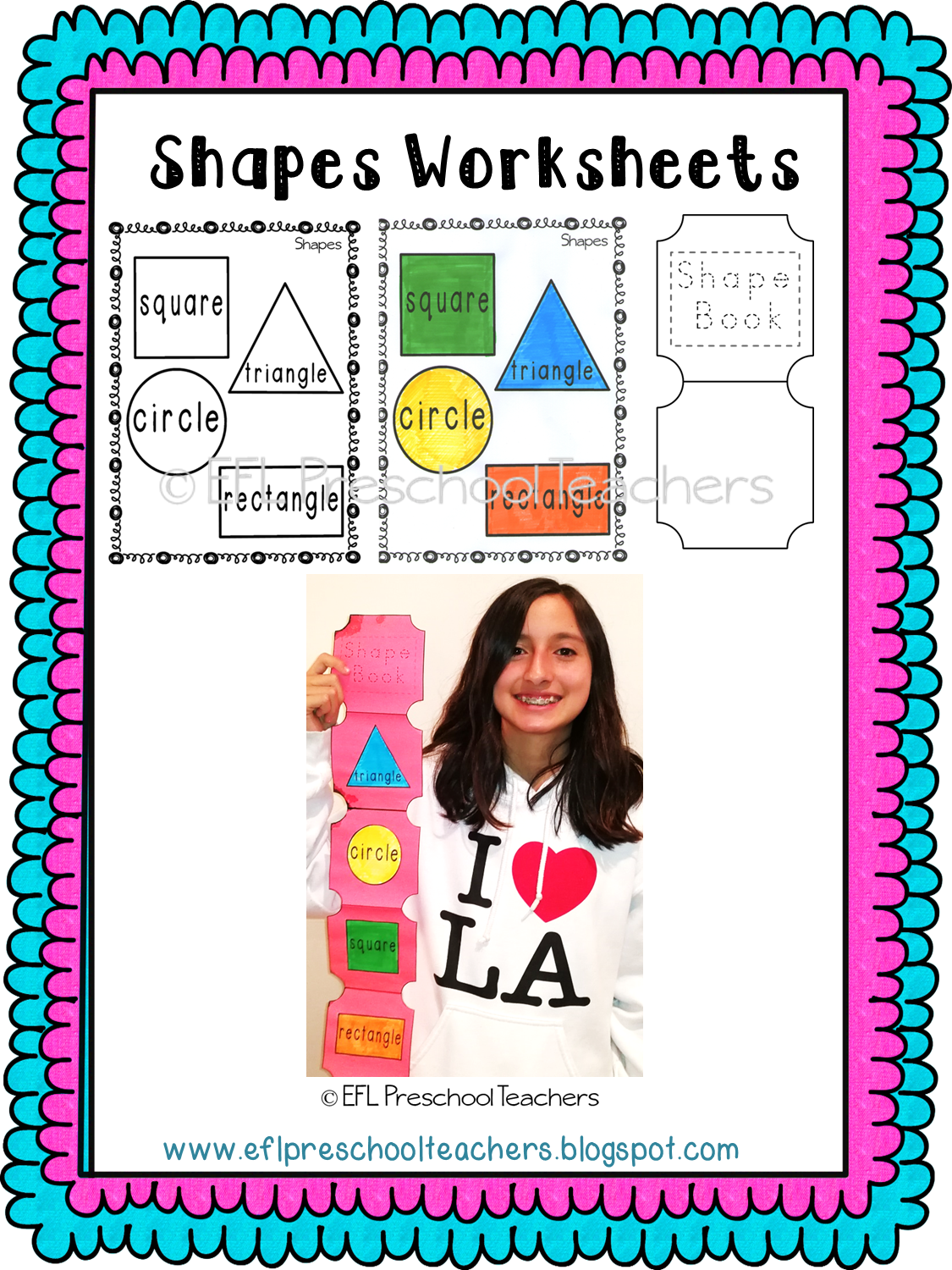 ESL/EFL Preschool Teachers: Shape Worksheets for Preschool ELL