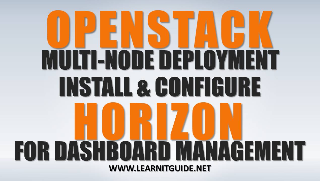 Install Openstack Horizon Dashboard - Openstack Tutorial