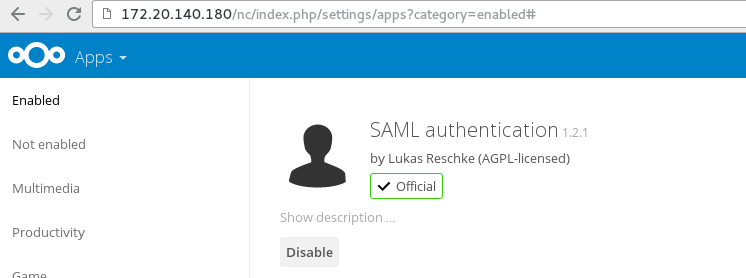CloudForms | ManageIQ Tech Blog: Nextcloud and Keycloak (SAML)