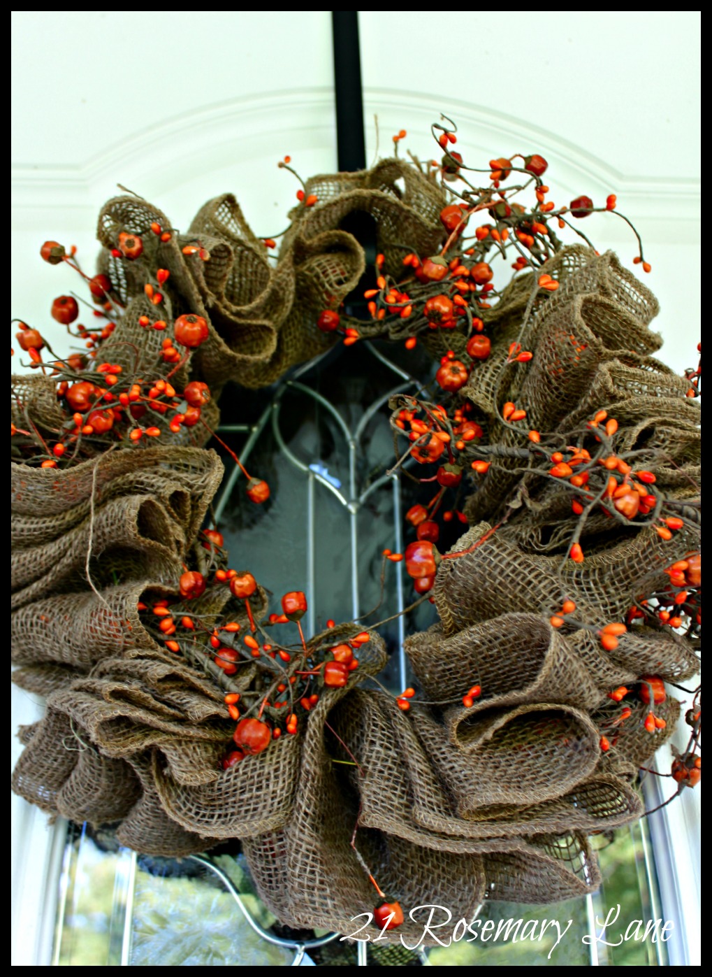 21 Rosemary Lane: Easy Fall Burlap Wreath