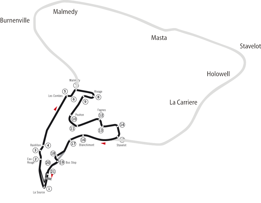 Chicane Circuito De Spa Francorchamps Onde A F1 Faz Todo O Sentido