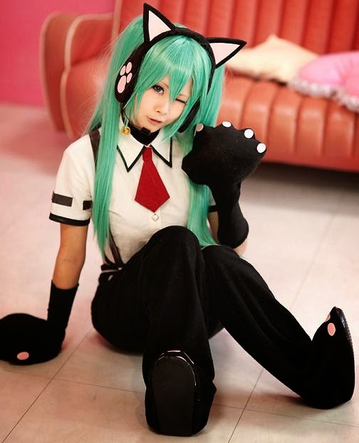 Cosplay Photos in Zip: Vocaloid Neko Hatsune Miku Cosplay by Ryuga