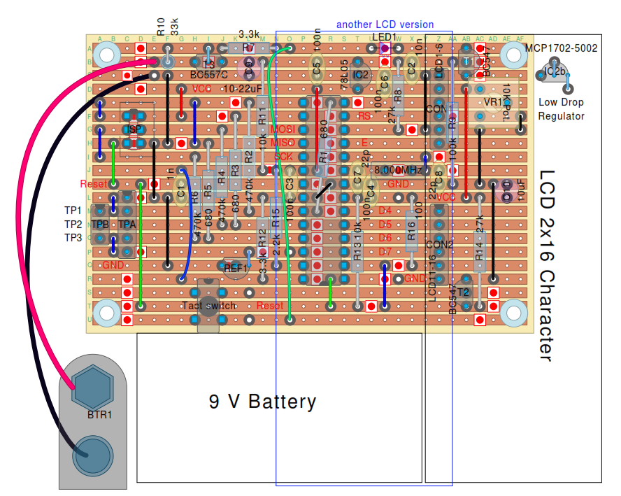 THD Arduino Projekte: ATMEGA328 basierender Transitor Tester