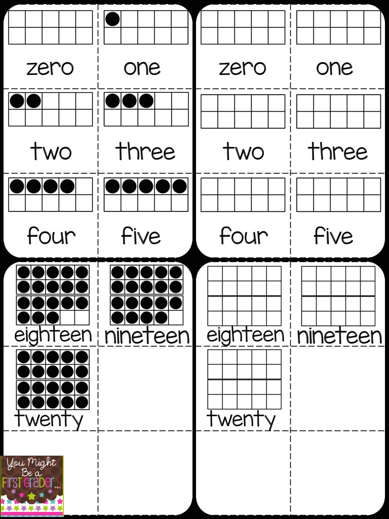 You Might be a First Grader...: Tens Frame Flashcards