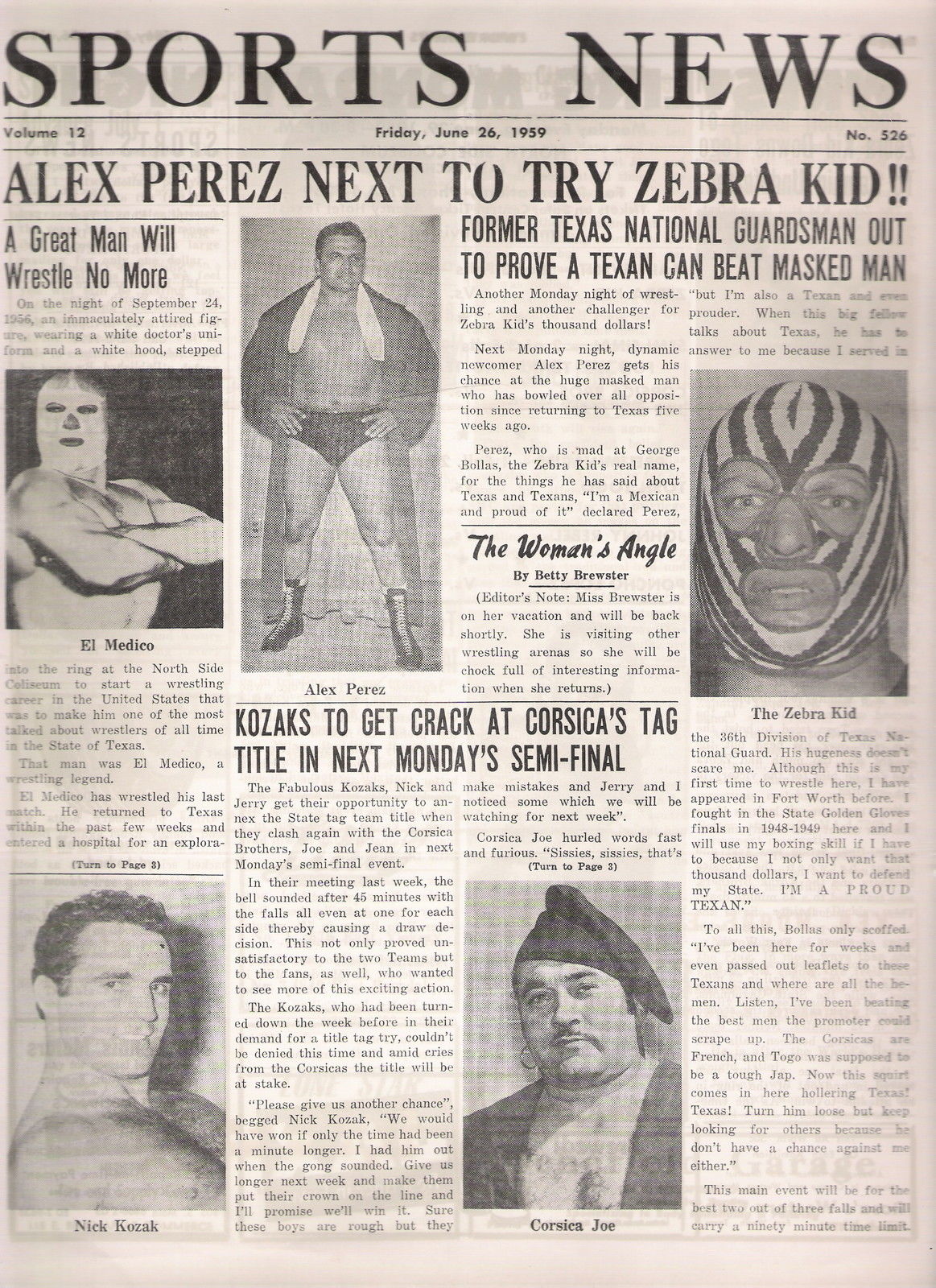 World Class Memories: RESULTS: 1959