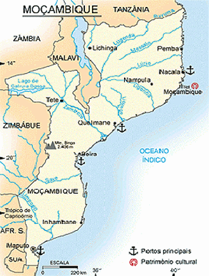 Mapa de Mocambique e seus Rios ~ Mymaxapp