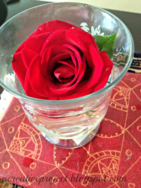 A Creative Project: Red rose centerpieces