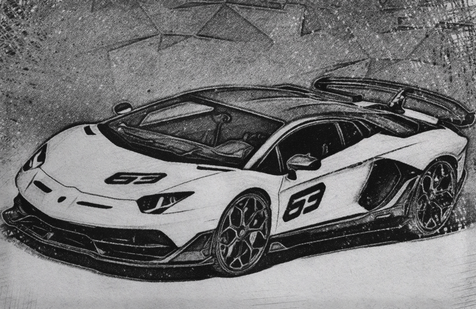 2019 Lamborghini Aventador SVJ 63 Sketches and Images