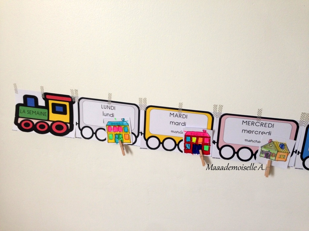 Maaademoiselle A.: || Repérage dans le temps : le train de la semaine