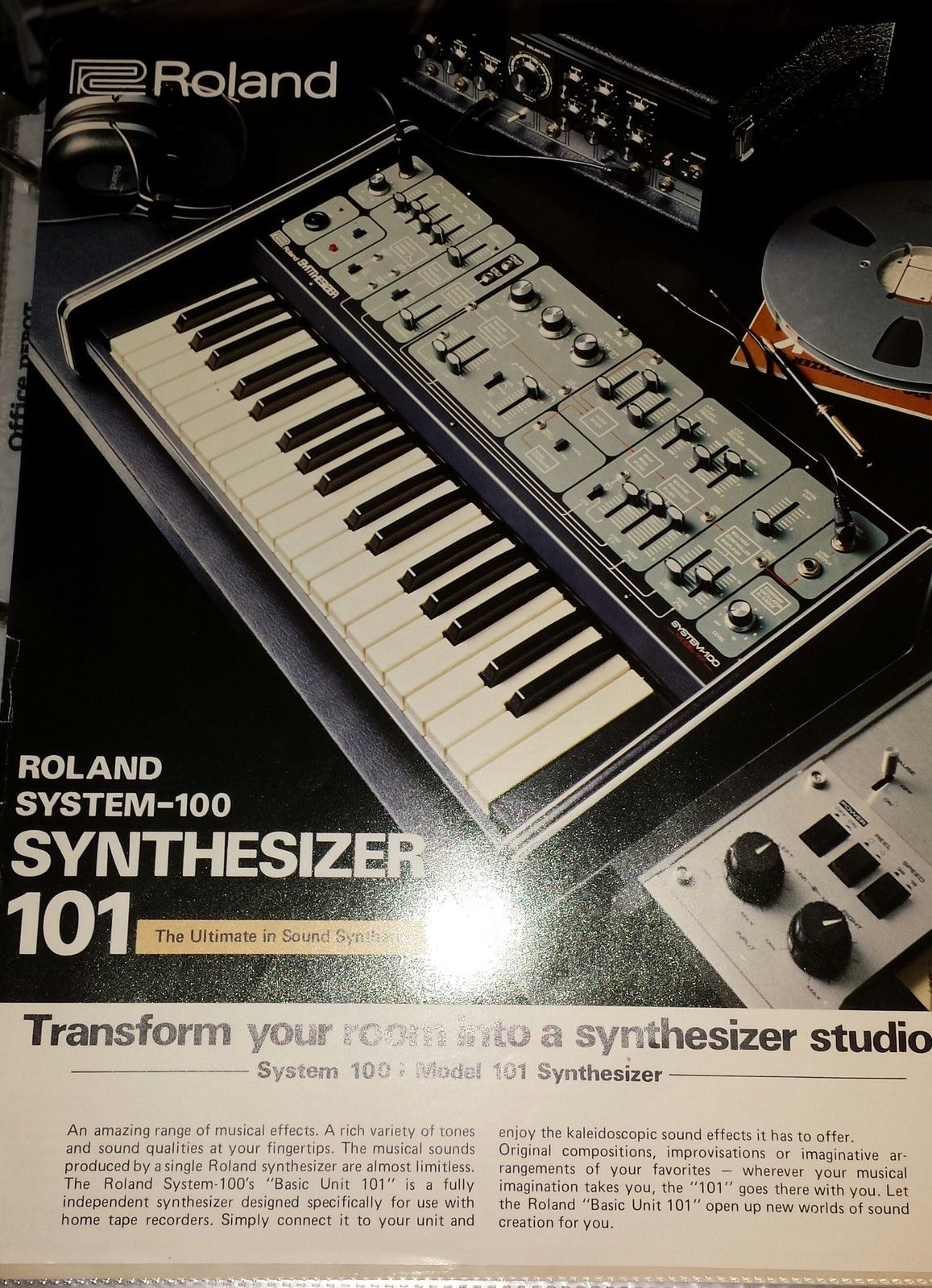 MATRIXSYNTH: Roland System 100Synthesizer BROCHURE