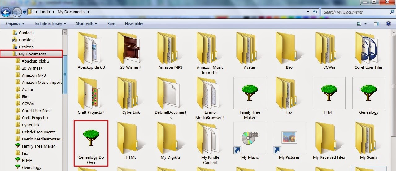 Linda Newman's Family Tree: Reorganizing my computer files