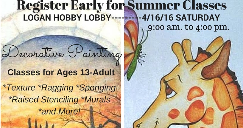Artwork by Joanna: Beginning June 8 and 9, Art Classes at Logan's Hobby ...