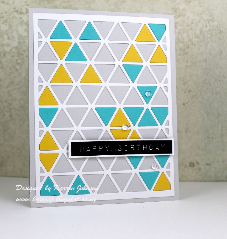 KarrenJ - Stamping Stuff: Birthday Triangles