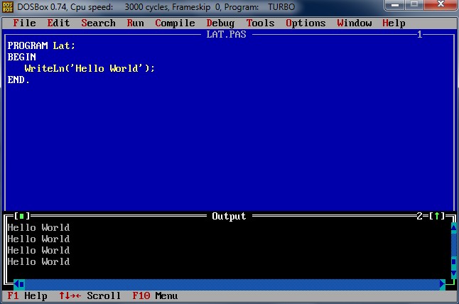 Menulis Hello World Pada Turbo Pascal | Info Seputar Komputer