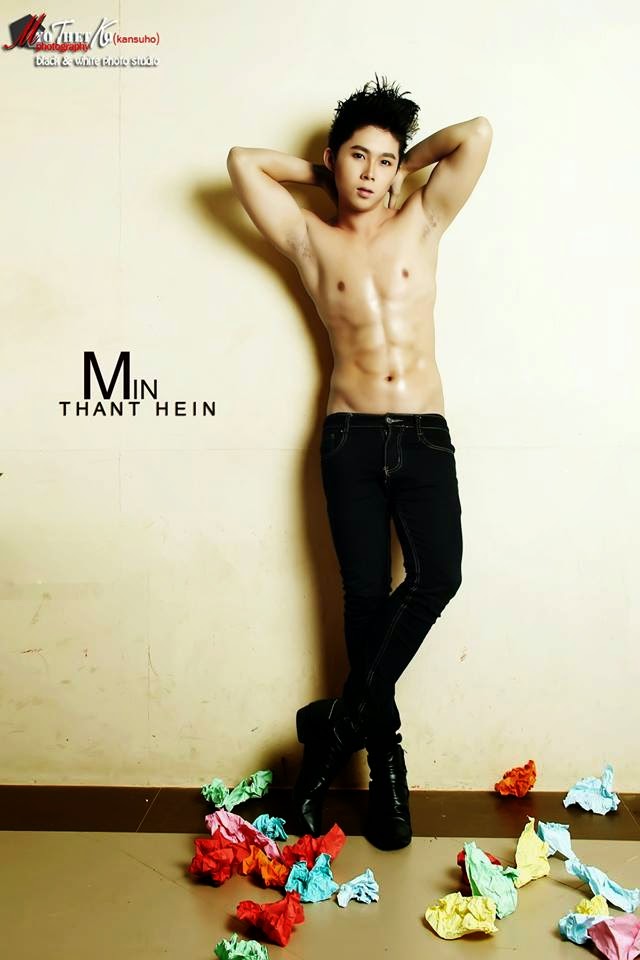 M y a n m a r H u n k s: Shirtless Min Thant Hein @ Black & White Studio