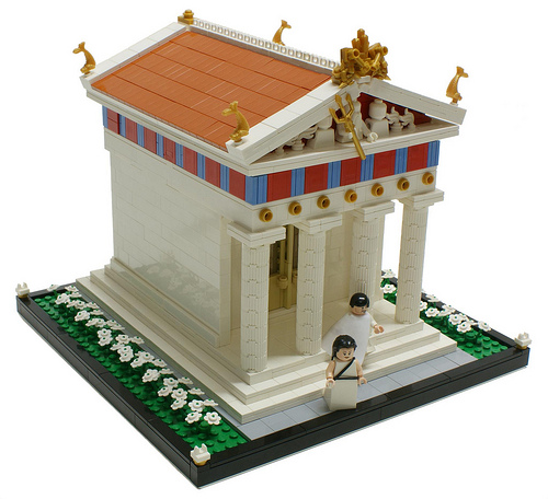 Lego brick temples | Baring the Aegis