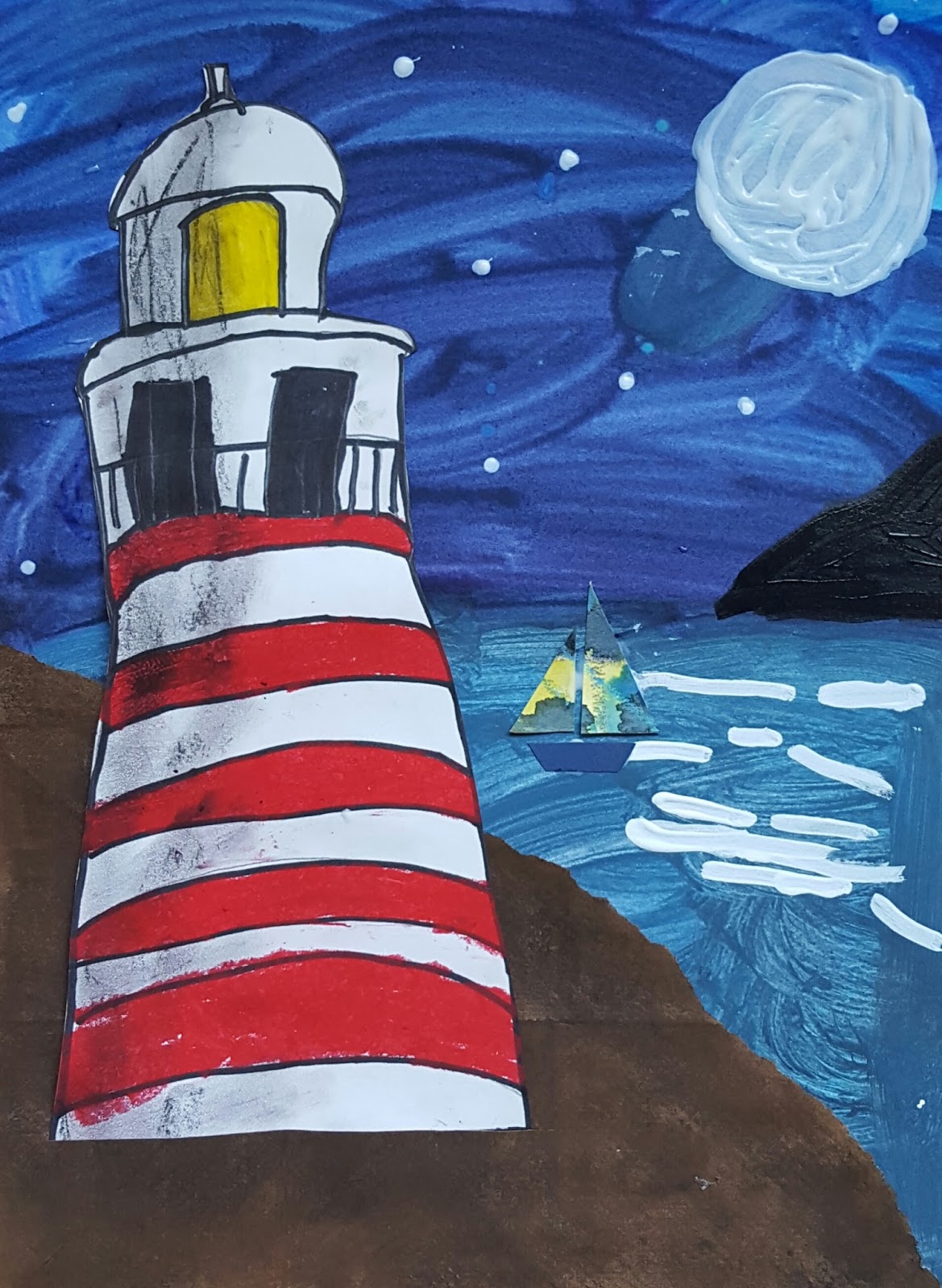 MaryMaking: Lighthouse Collages