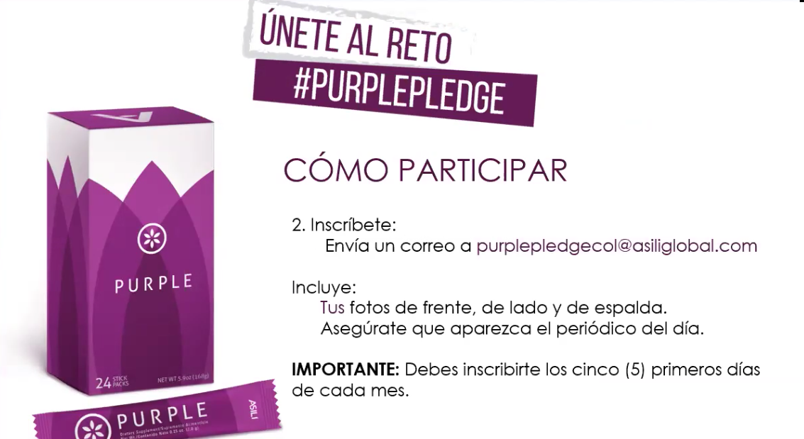RETO 12 DIAS PURPLE PLEDGE