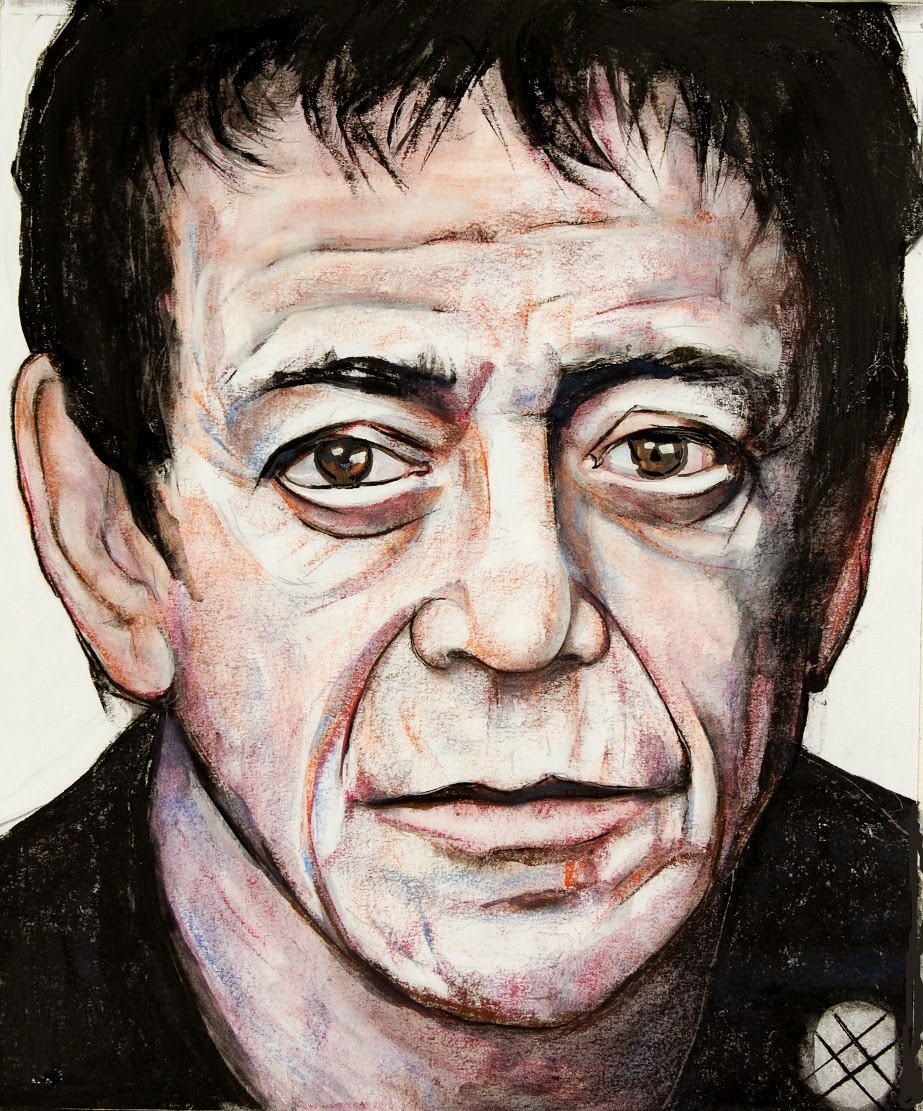 In situ: Aguada sobre Carbón.........portrait of Lou Reed