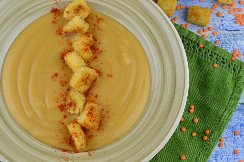 Supa crema de linte rosie - CAIETUL CU RETETE