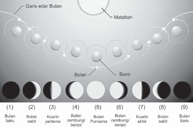 Pengertian dan Macam-macam Fase Bulan