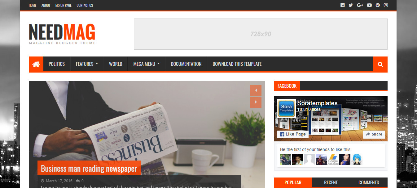 Download Need Mag Blogger Template | dowload software dan lain-lain
