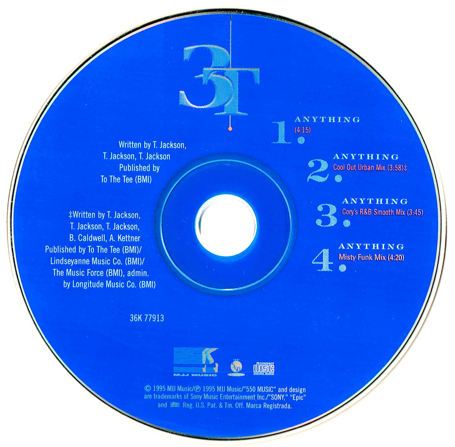 THE CRACK FACTORY: 3T-Anything-(US_CDM)-1995-Y2H_INT