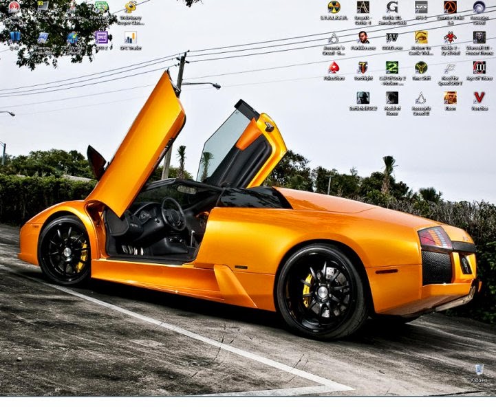 Orange desktop Car wallpaper ~ Free 4D Wallpaper