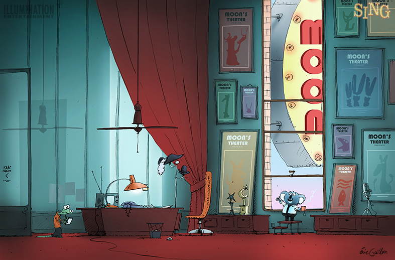 eric guillon: Sing. Looking for the Theater and Buster Moon.