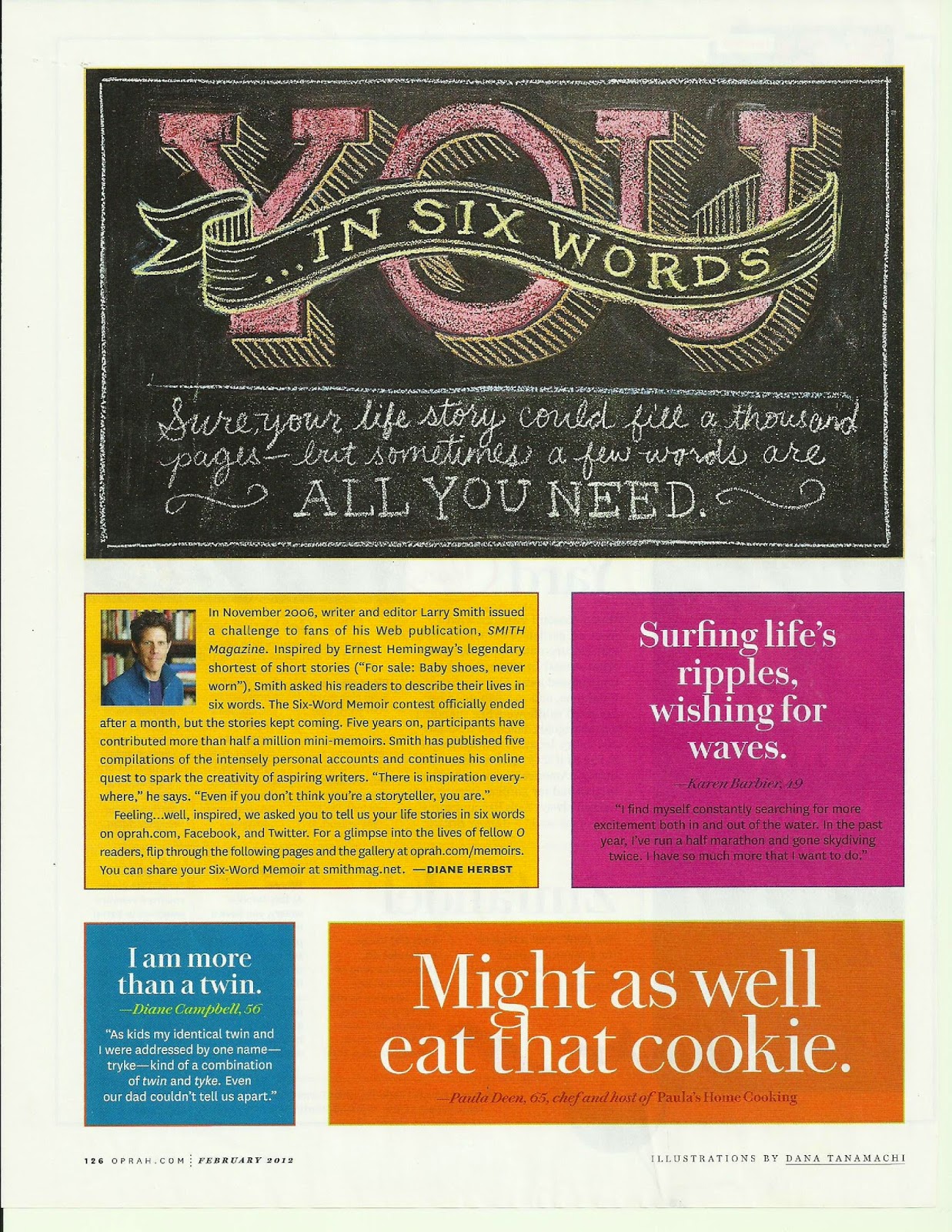 Pinker's English II Blog: 8/28 Your life in six words