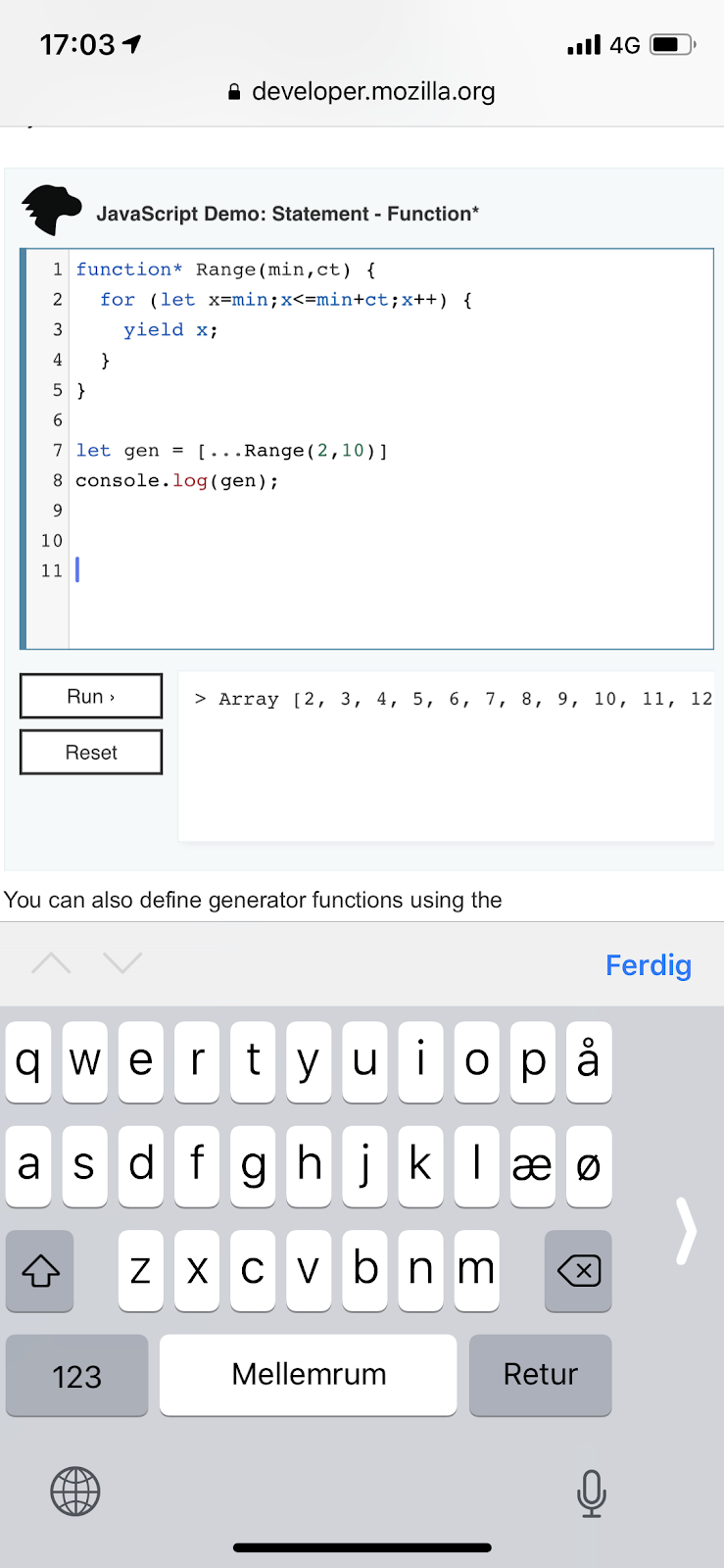 Coding Grounds Enumerable Range In Javascript