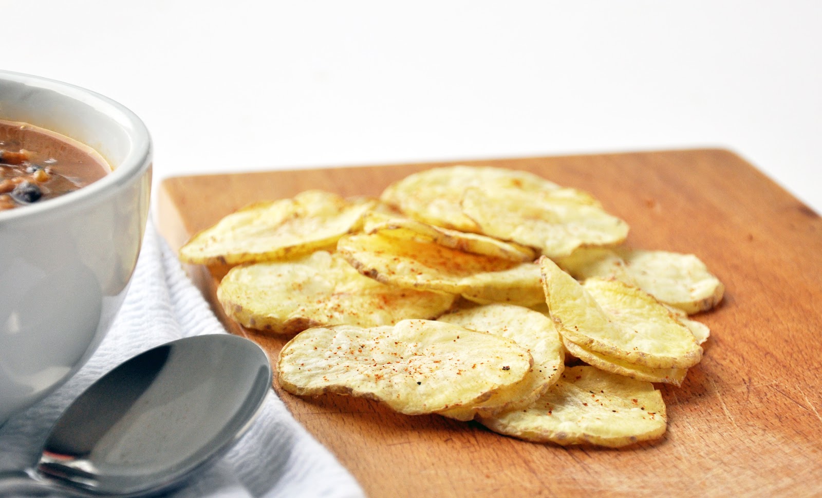 Pure potato crisps...fat free! | including cake